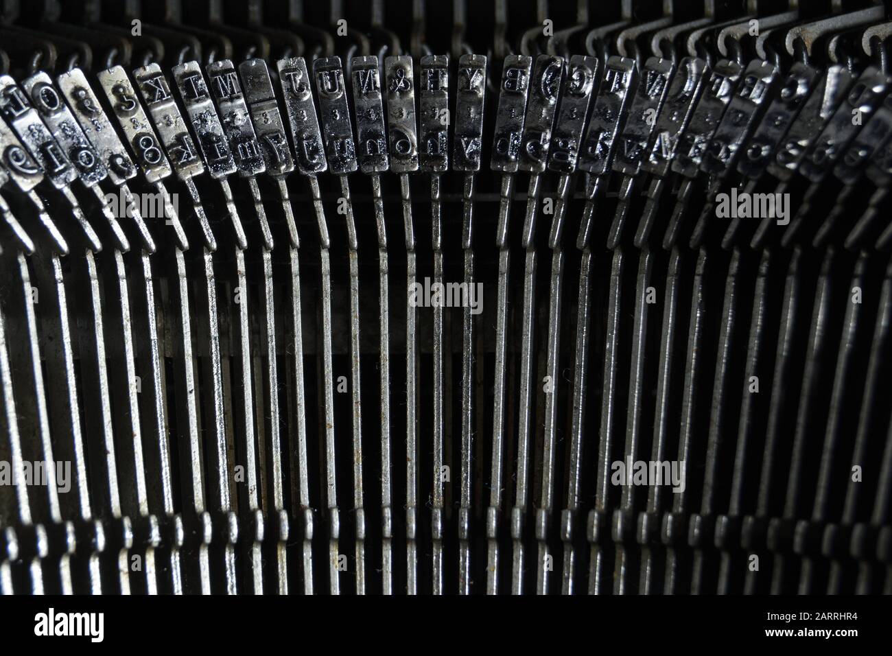 Typo letters with tint in a old qwerty typewriter Stock Photo - Alamy