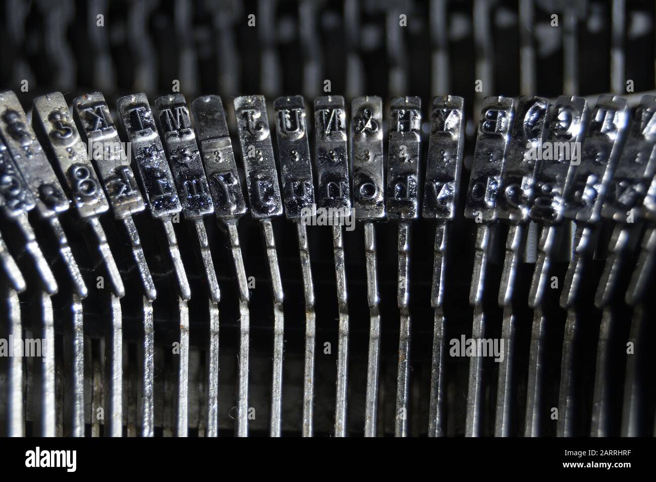 Typo letters with tint in a qwerty typewriter Stock Photo - Alamy