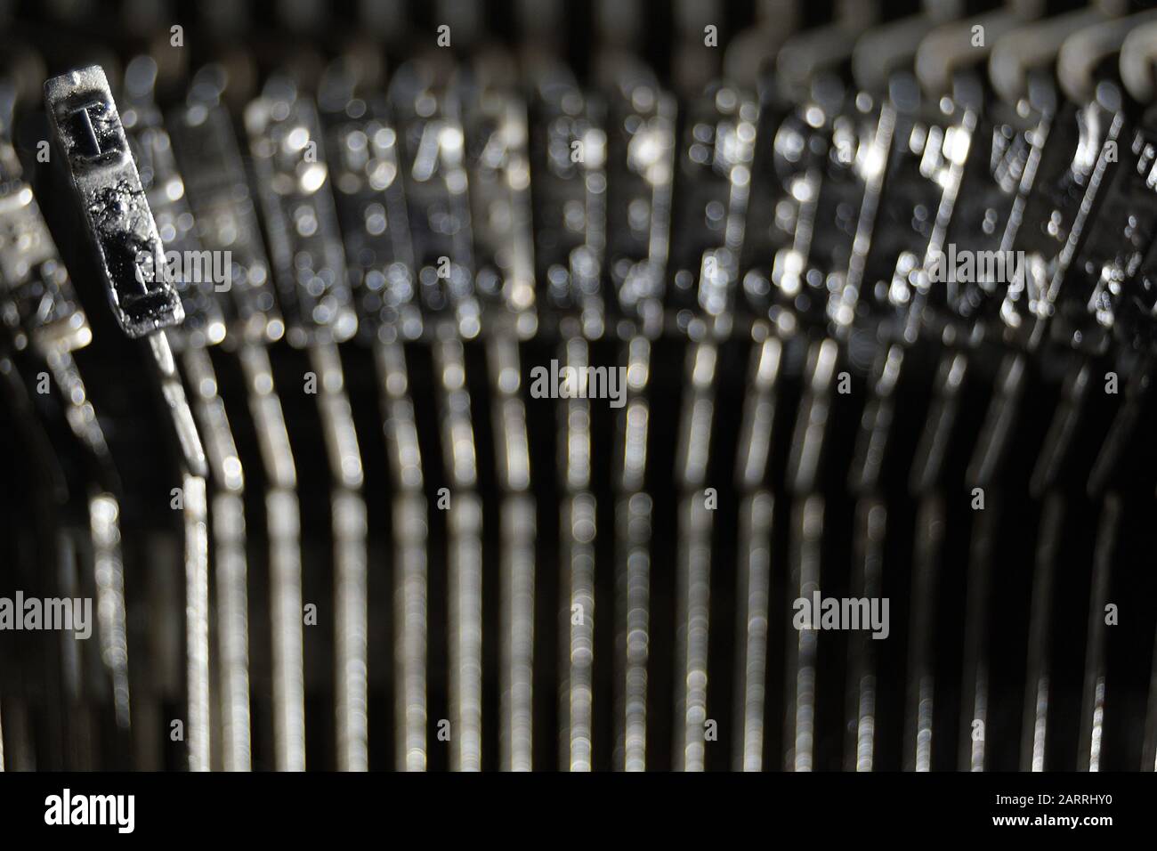Typing in old qwerty typewriter hi-res stock photography and images - Alamy