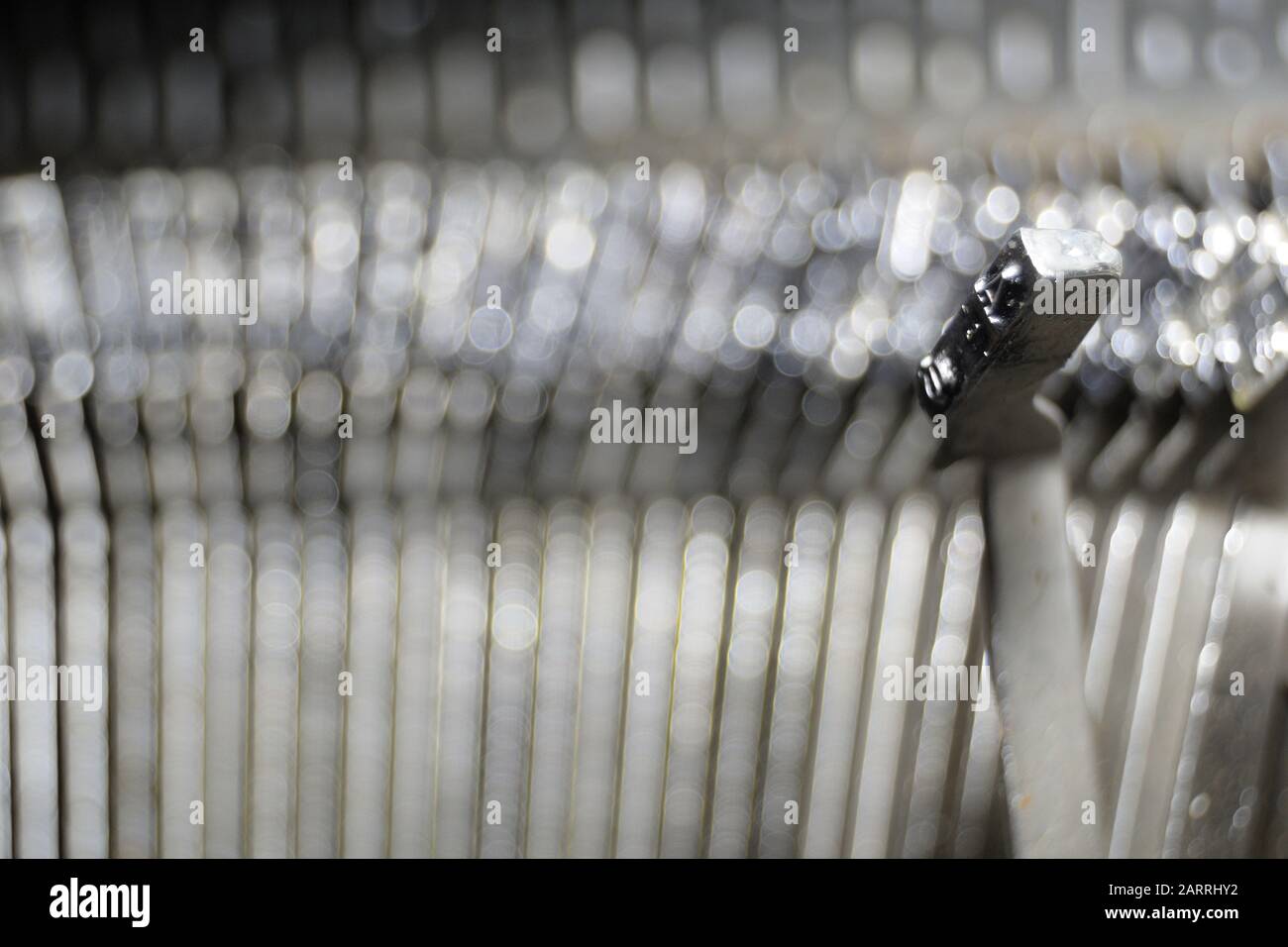 Letter A in the typo keys of a old qwerty typewriter Stock Photo - Alamy