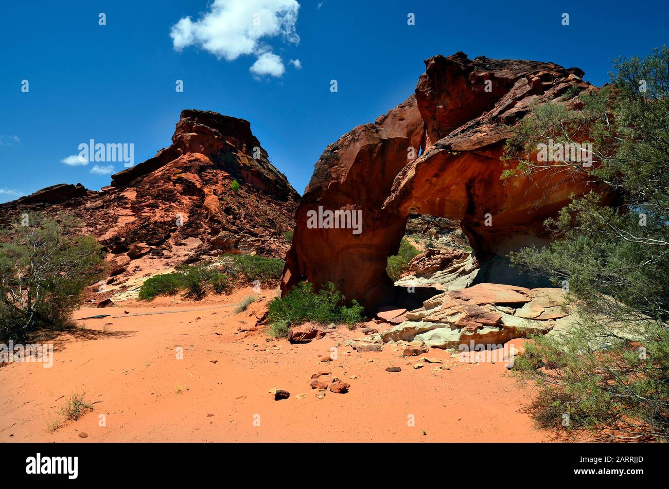 Australia, rock formation in Rainbow valley national park in Northern ...