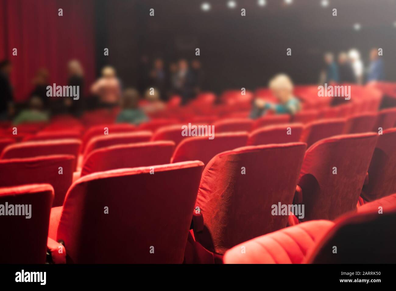 red velvet theater sets Stock Photo - Alamy