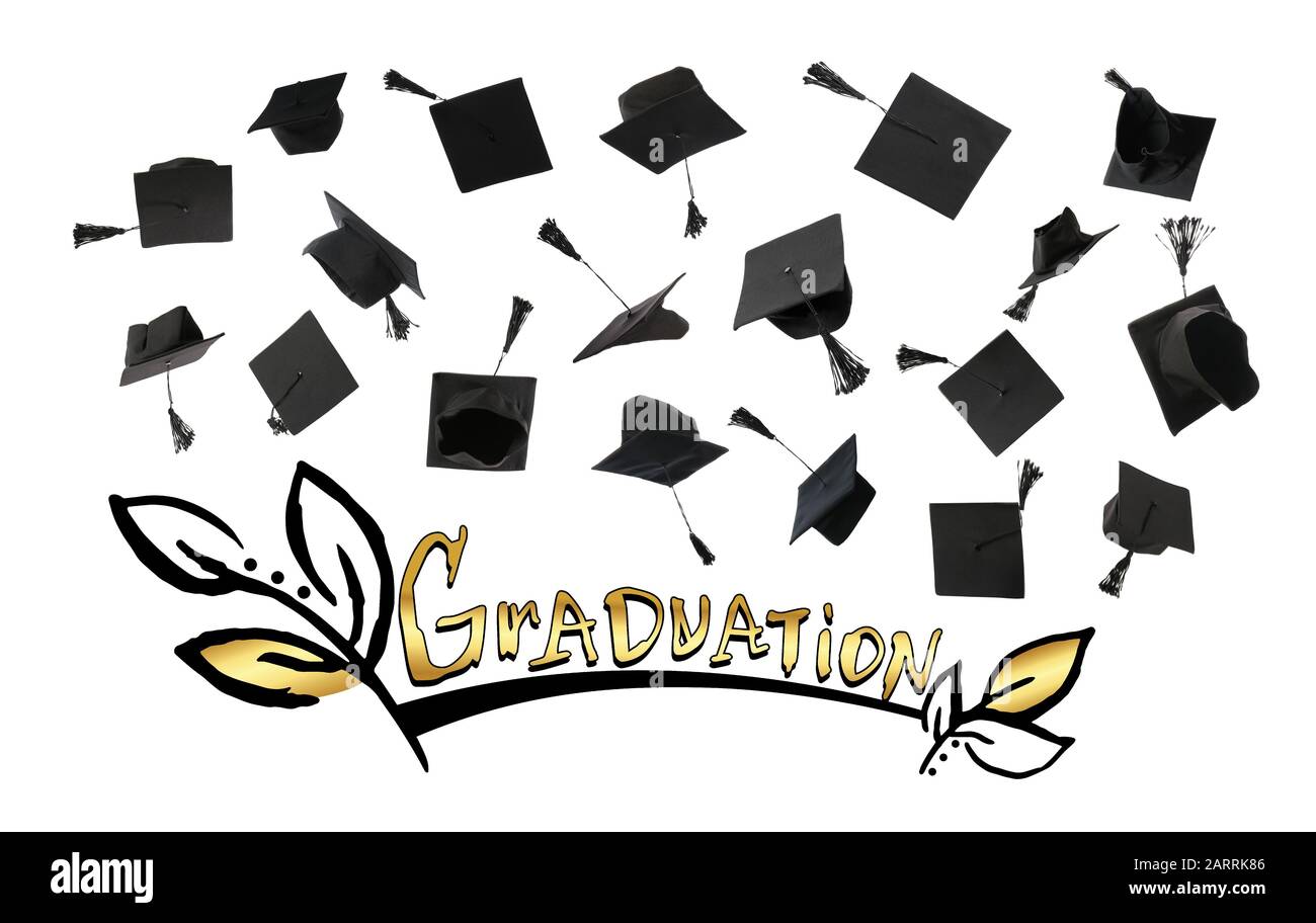 Graduation cap throw Cut Out Stock Images & Pictures - Alamy
