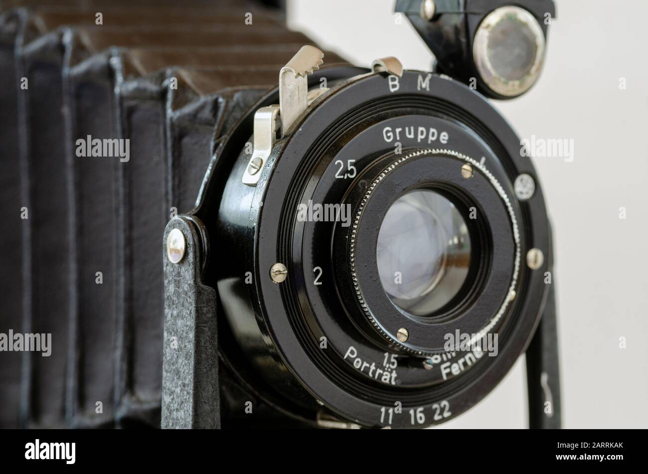 an old optic on a historic bellows camera Stock Photo - Alamy