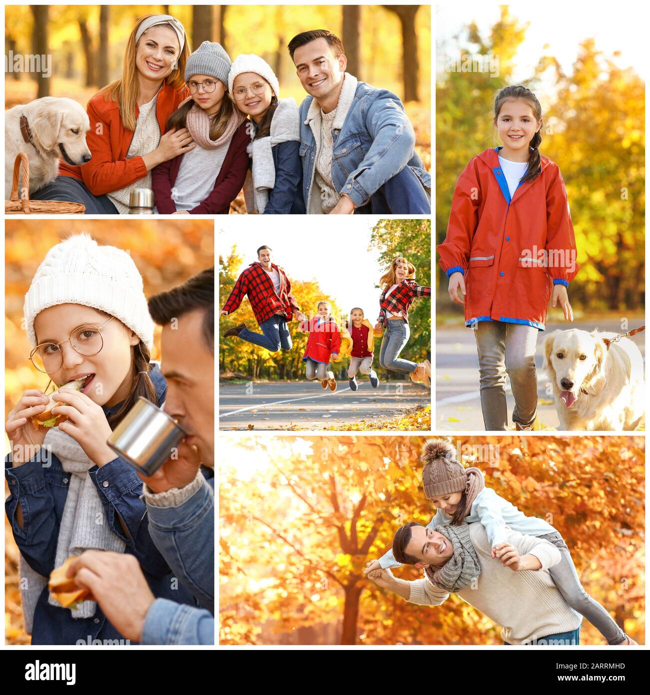 Collage family spending time together hi-res stock photography and ...
