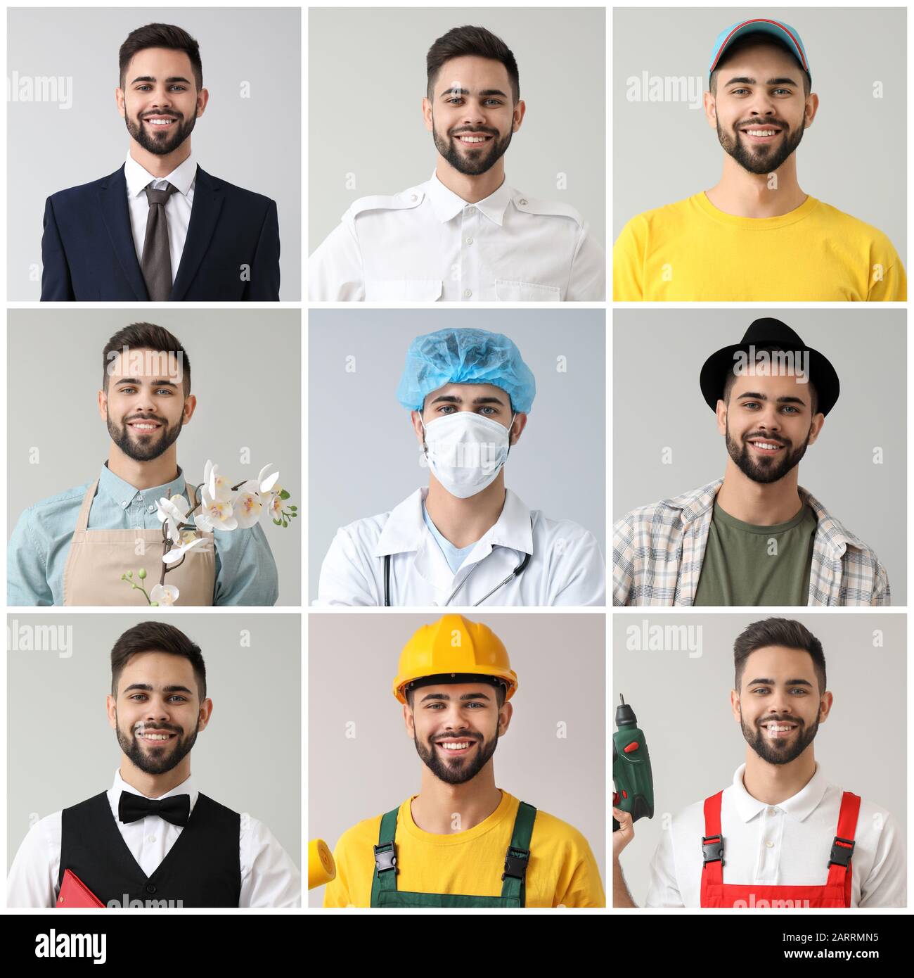 Job uniforms group Cut Out Stock Images & Pictures - Alamy