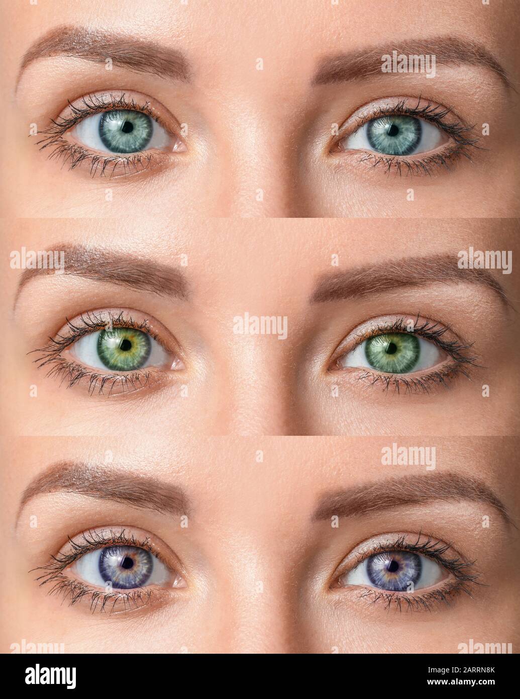 Woman different color eyes hi-res stock photography and images - Alamy