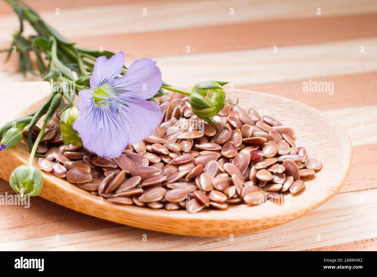 flax seed grains on the table, Linum usitatissimum Stock Photo - Alamy