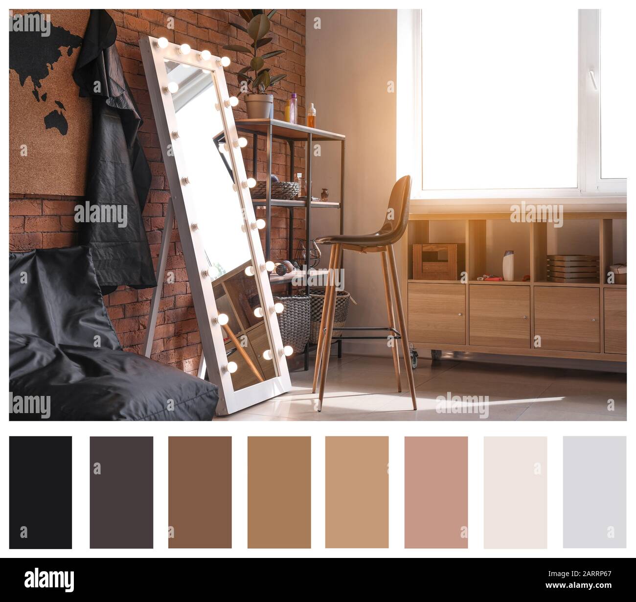 Barber shop interior window Cut Out Stock Images & Pictures - Alamy