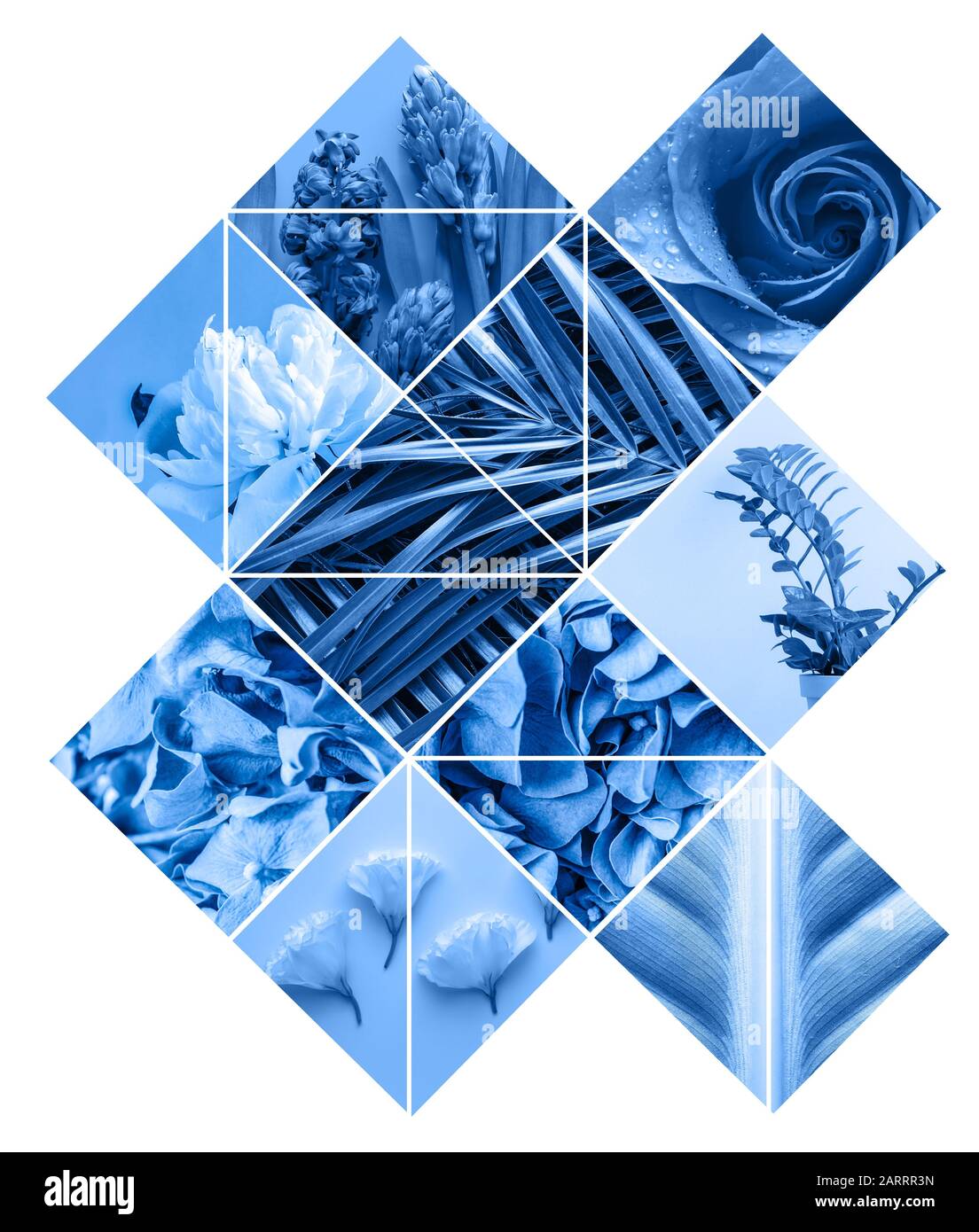 Collage of photos in blue colors Stock Photo - Alamy