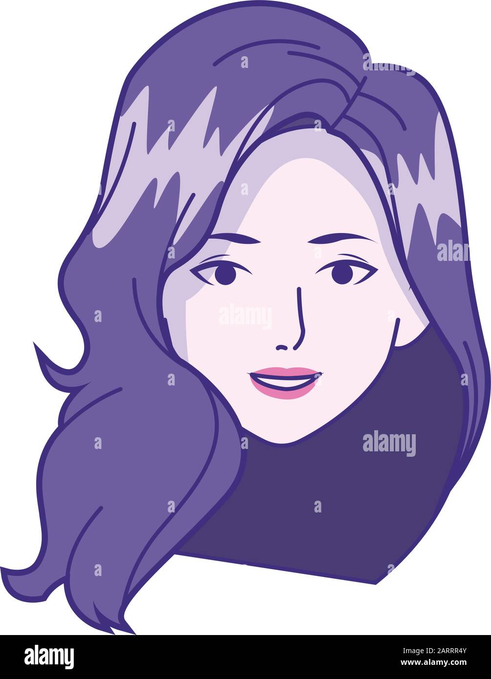 pretty woman face icon, colorful design Stock Vector Image & Art - Alamy