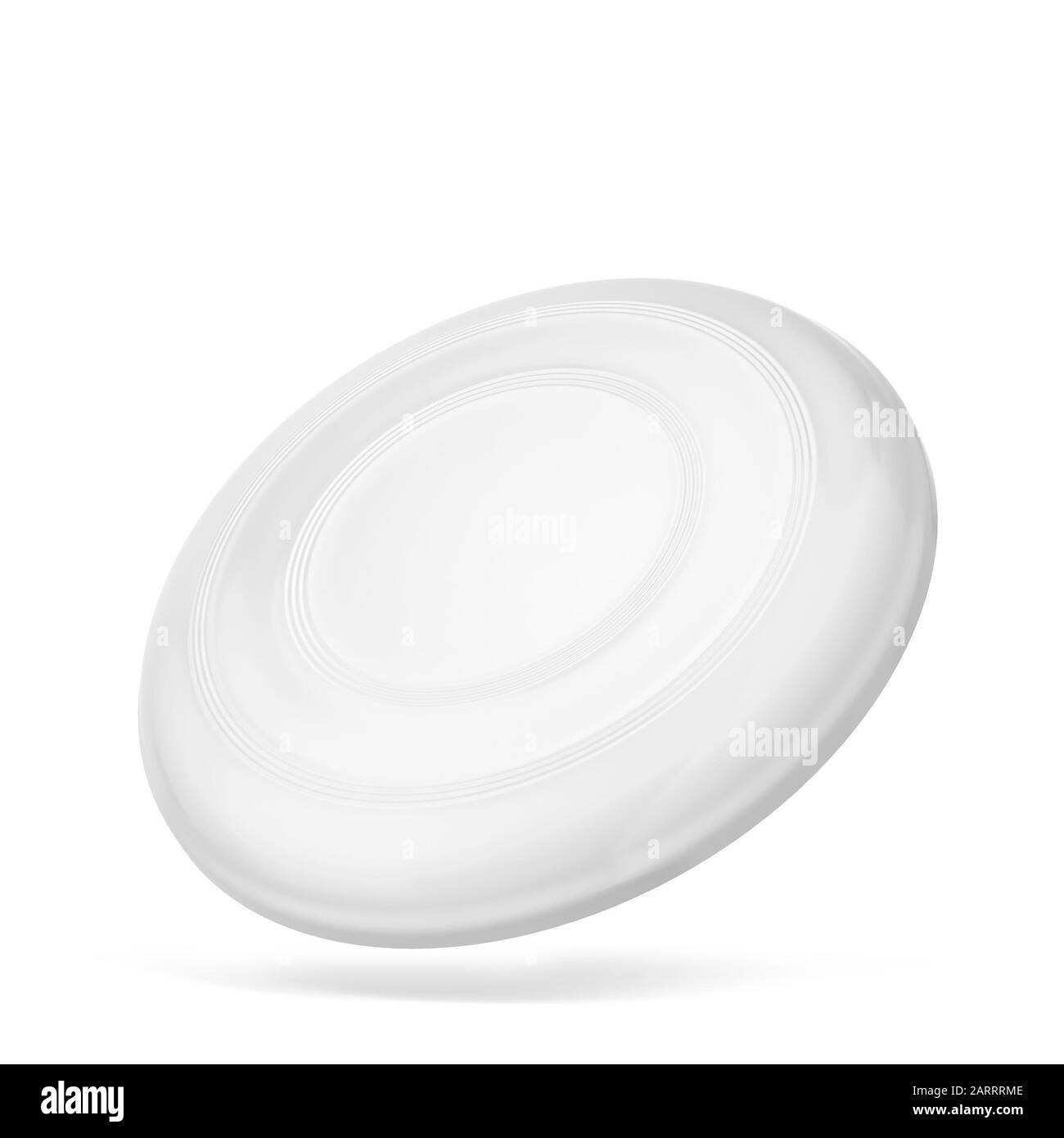 Blank frisbee mockup. 3d illustration isolated on white background ...