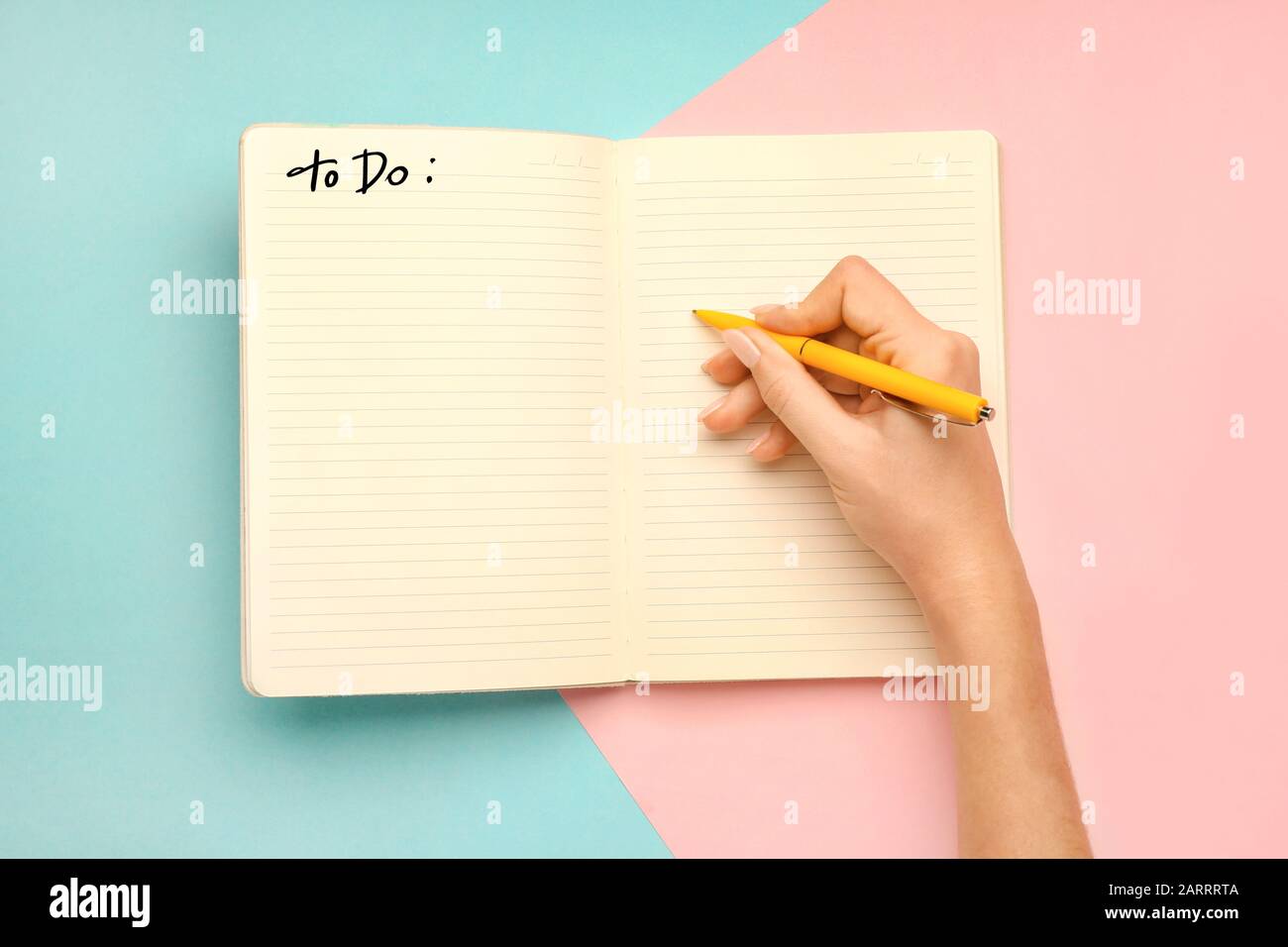 Woman making list top hi-res stock photography and images - Alamy