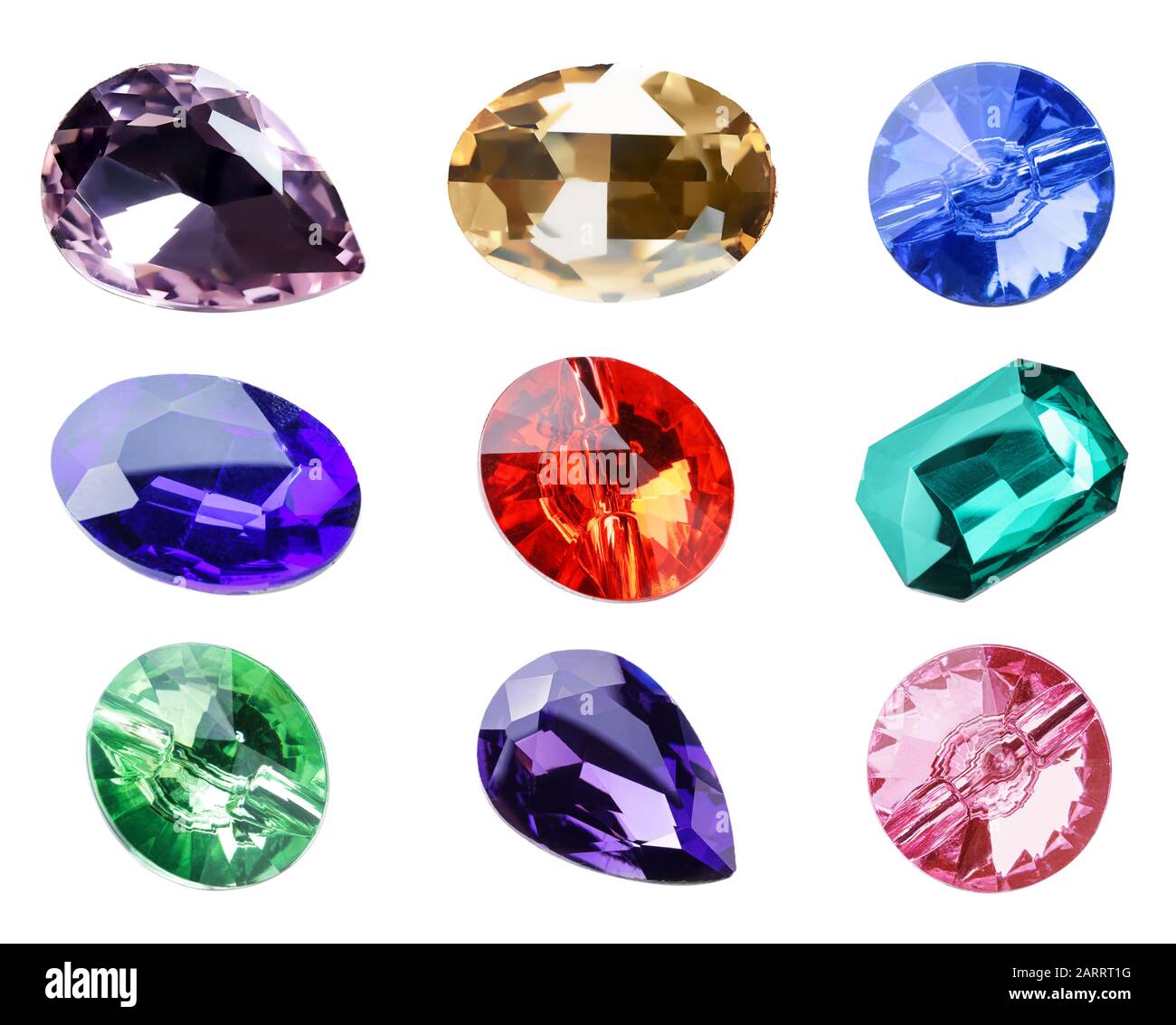 Different precious stones for jewellery on white background Stock Photo ...
