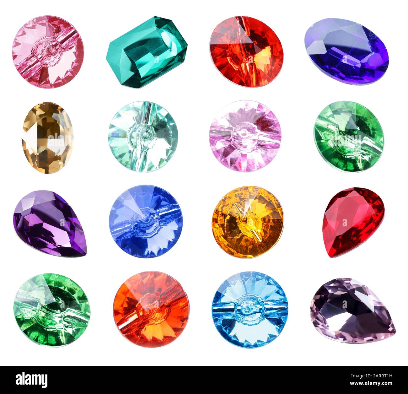 Different precious stones for jewellery on white background Stock Photo ...