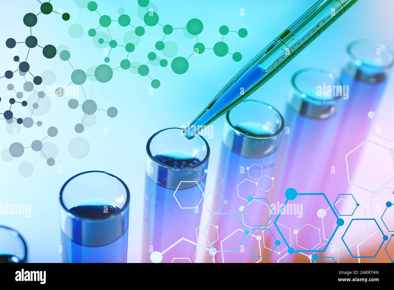 Dripping of color sample into test-tube, closeup Stock Photo - Alamy