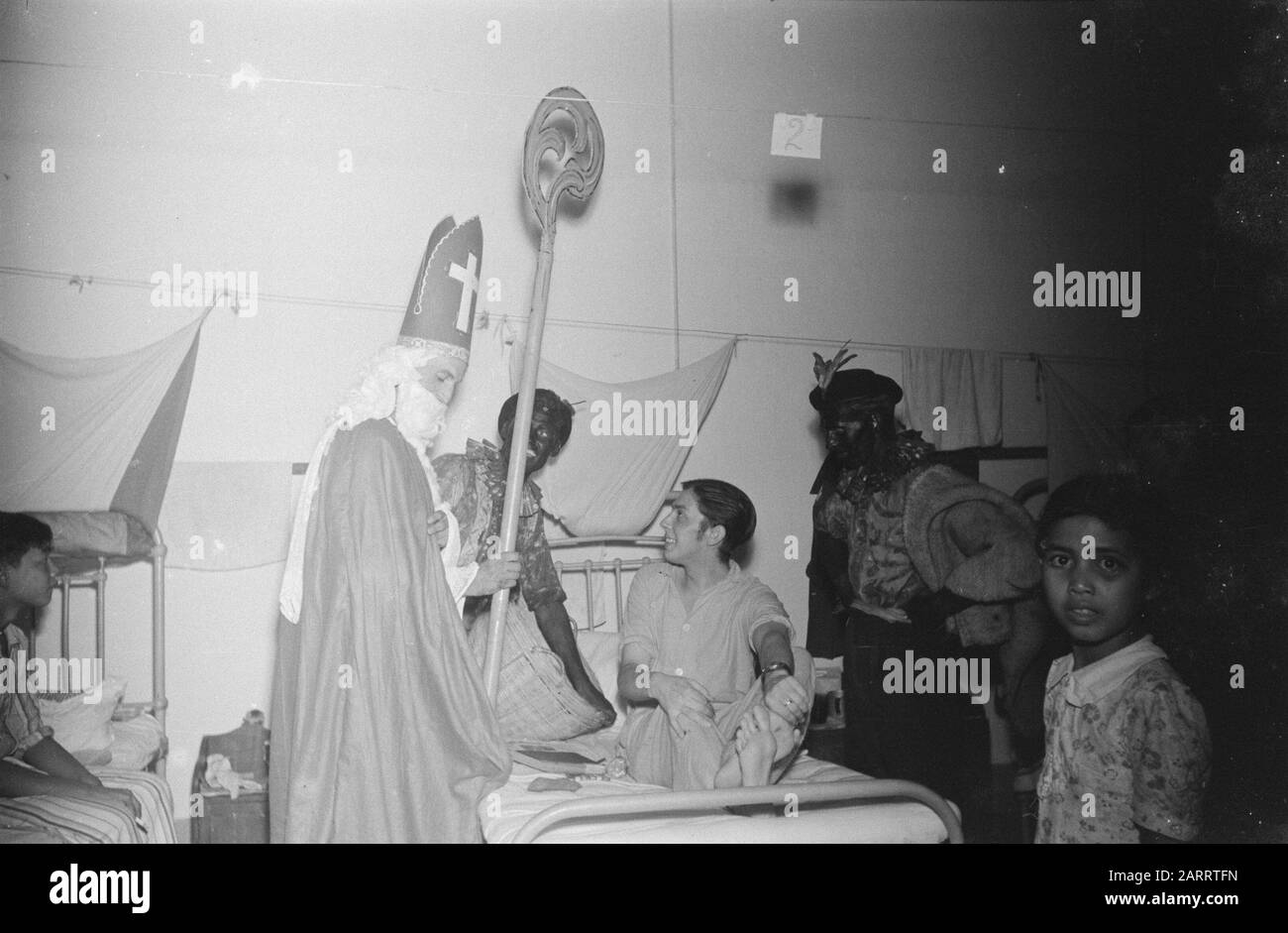 Saint Nicholas at 2 AAT Sinterklaas and Zwarte Pieten in a hospital ...