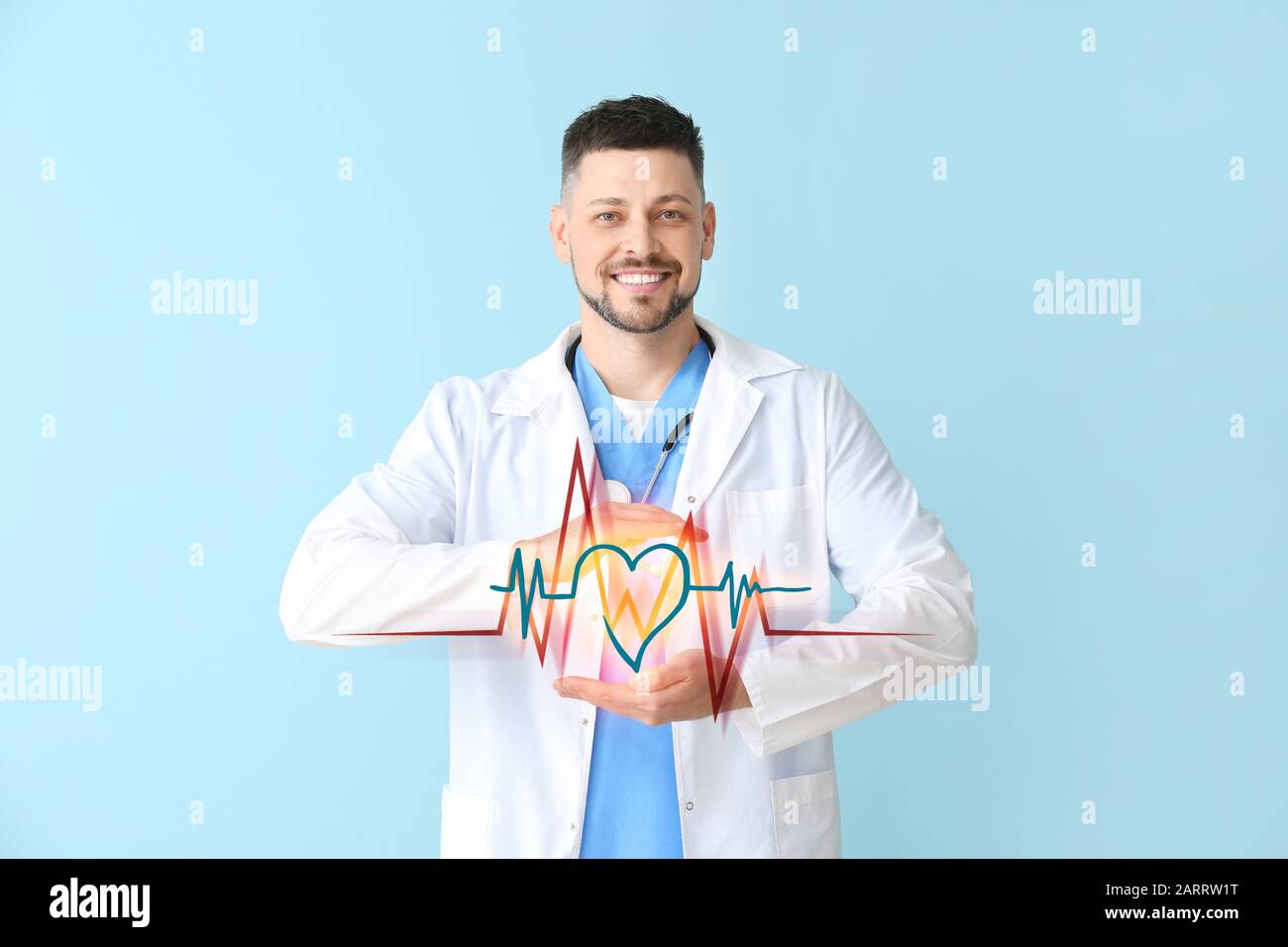 Male cardiologist on color hi-res stock photography and images - Alamy