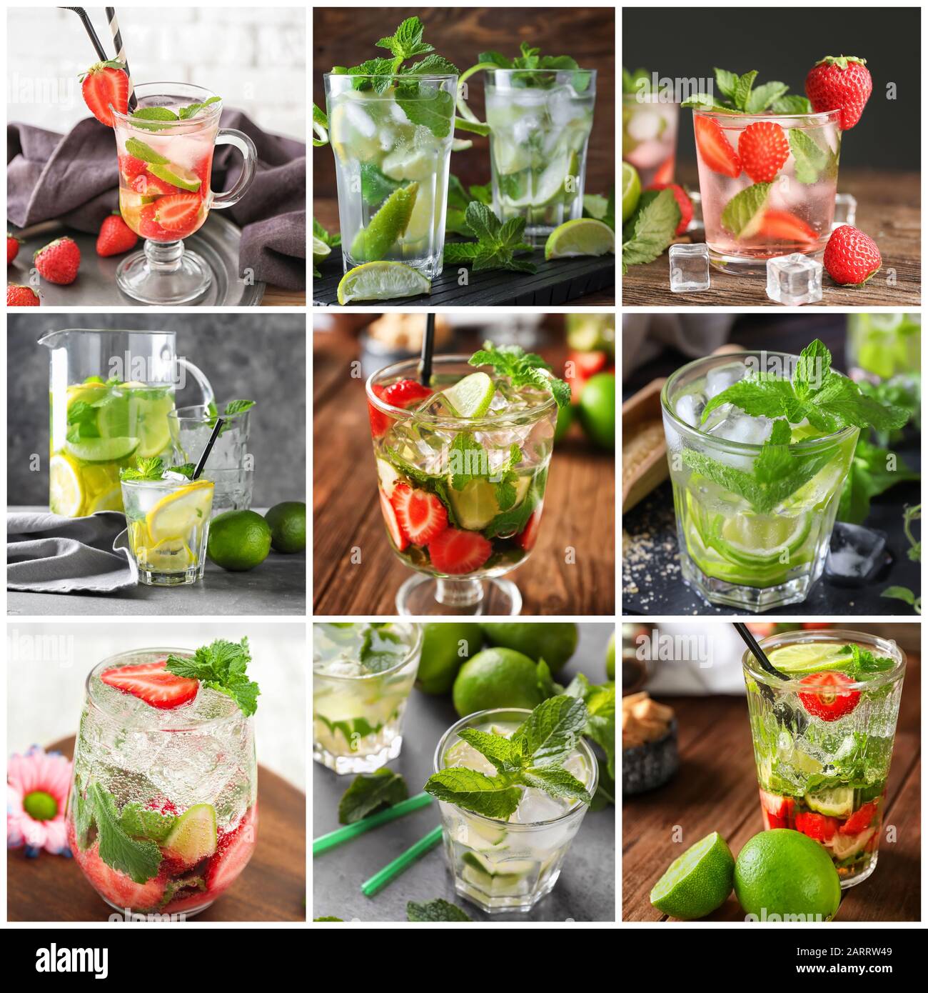 Glass infused water different Cut Out Stock Images & Pictures - Alamy