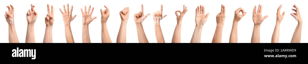 Different size hands Cut Out Stock Images & Pictures - Alamy