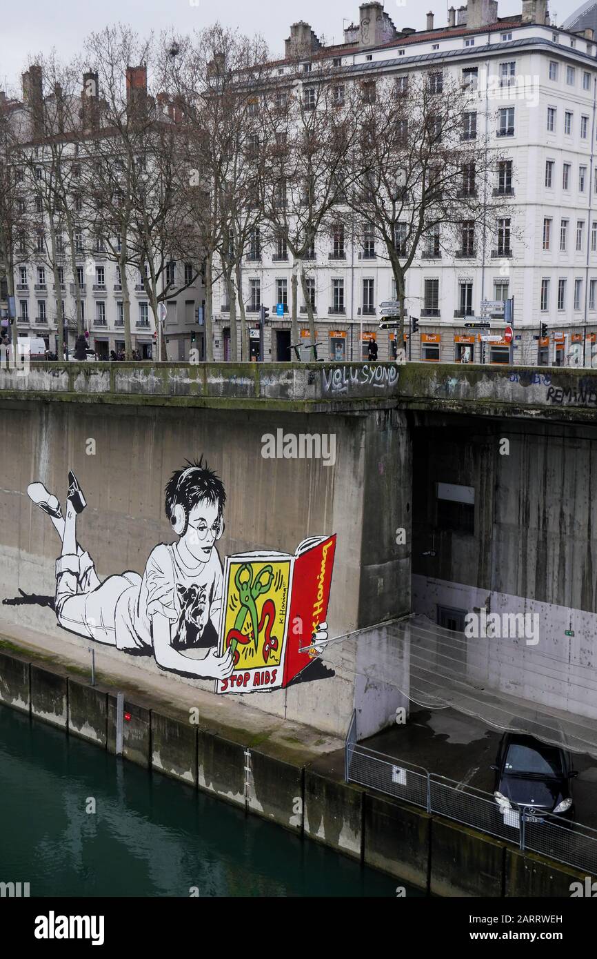 Fresco by FAILE, a duo of artists Patrick McNeil et Patrick Miller ...