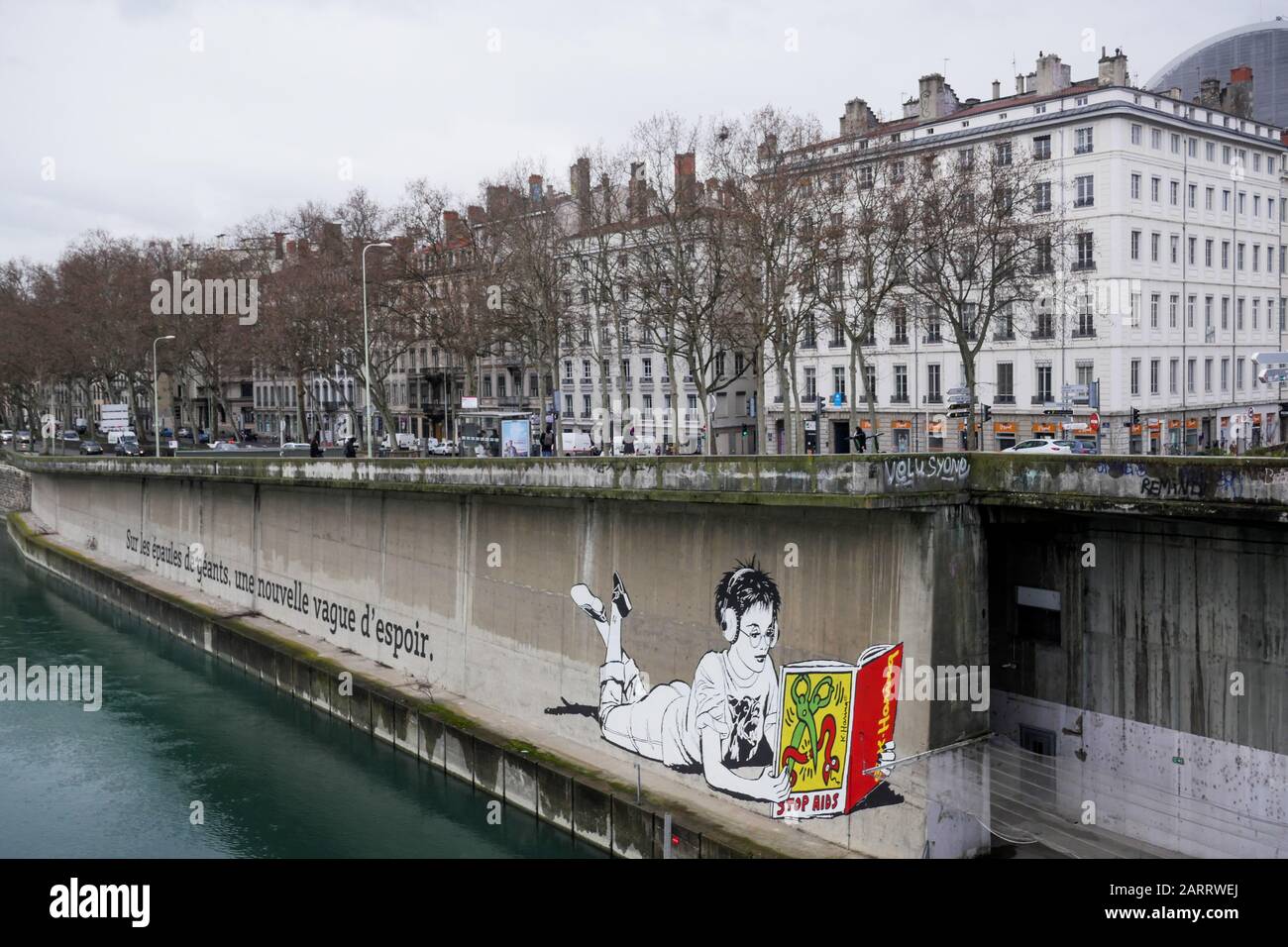 Fresco by FAILE, a duo of artists Patrick McNeil et Patrick Miller ...