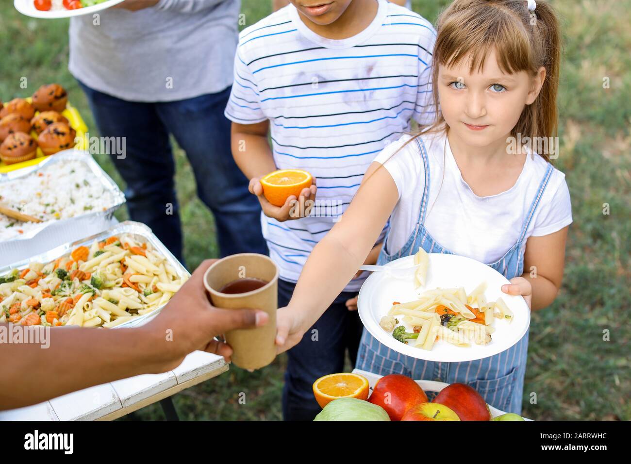 Children Giving Food