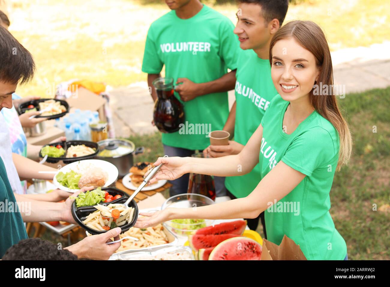 Giving Food To The Poor