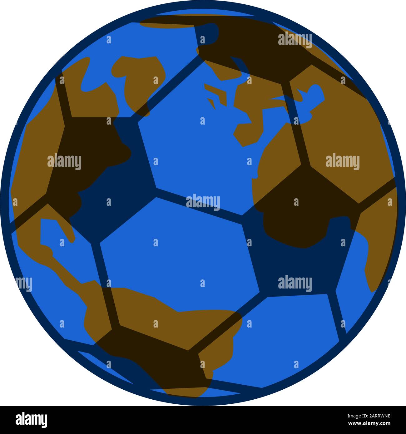 Concept illustration showing planet Earth inside a soccer ball Stock ...