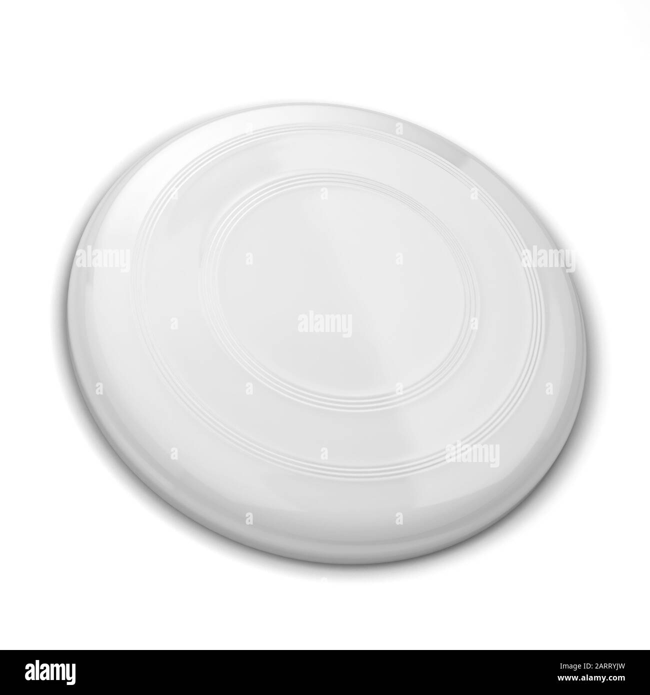 Blank frisbee mockup. 3d illustration isolated on white background ...