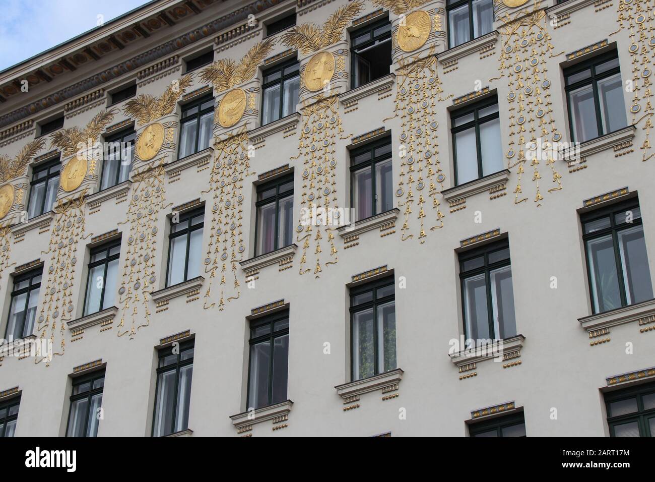 art nouveau building (medallion house) in vienna (austria Stock Photo ...