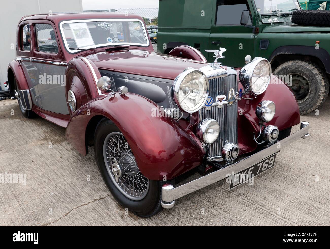 Three-quarters front view of a 1938, Alvis Speed 25 SC (The Dowager),on ...
