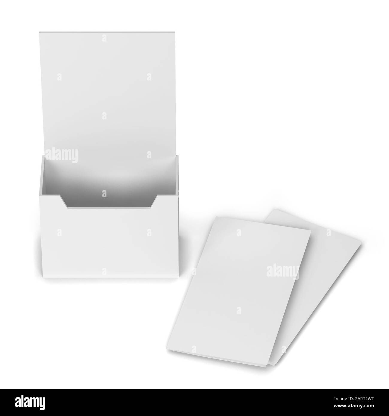 Blank brochure holder mockup. 3d illustration isolated on white ...