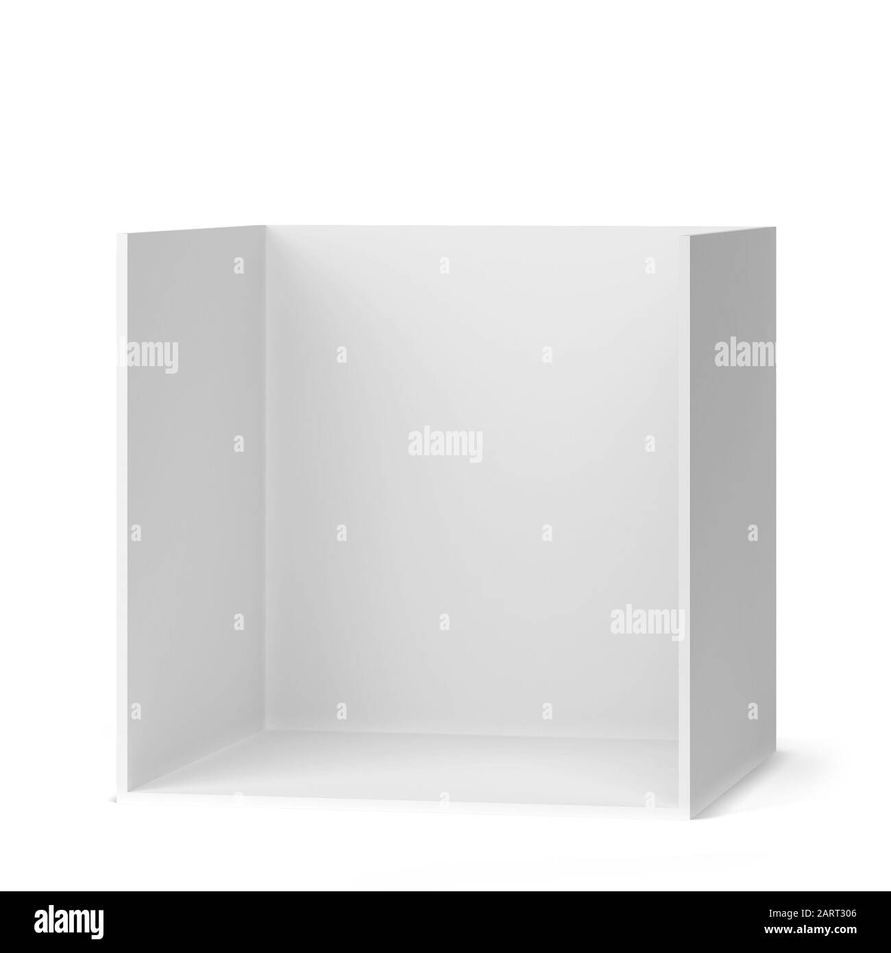 Simple tradeshow booth mockup. 3d illustration isolated on white ...
