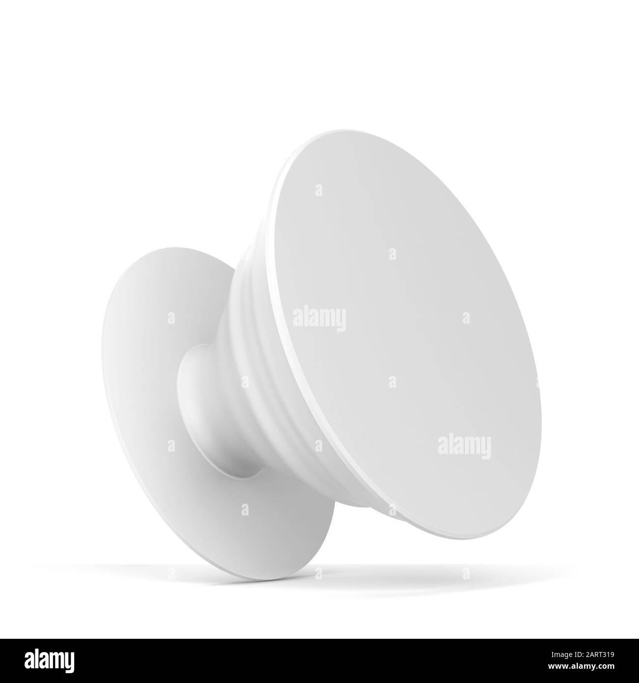 Blank telephone pop socket mockup. 3d illustration isolated on white ...