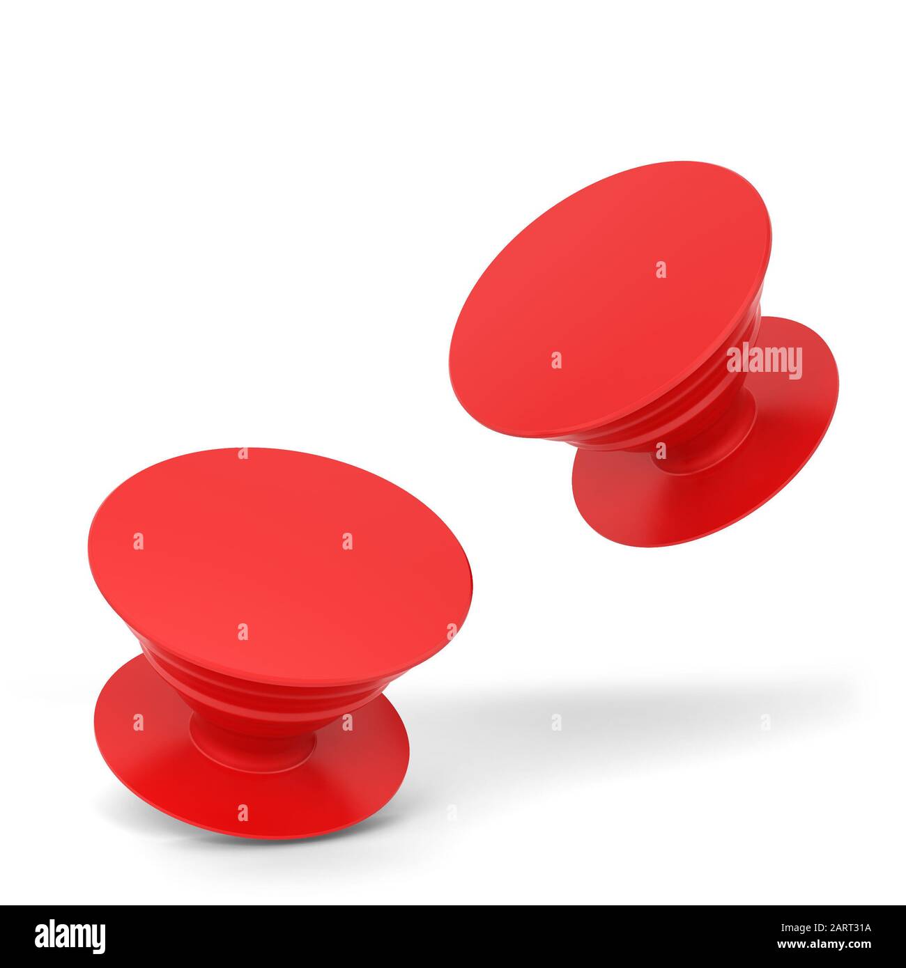 Blank telephone pop socket mockup. 3d illustration isolated on white ...