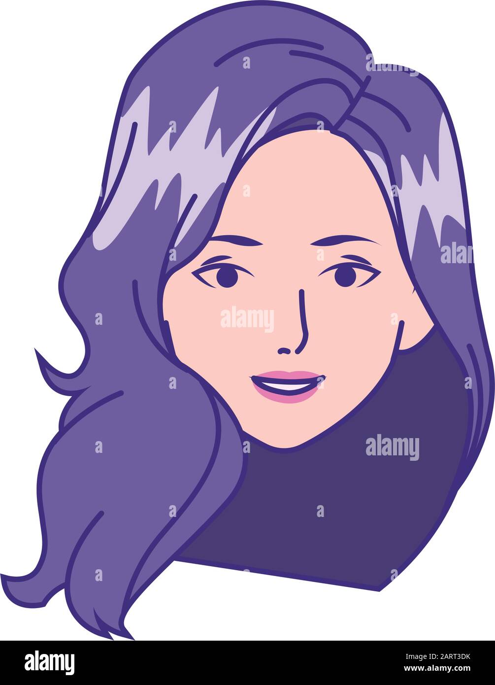 pretty woman face icon Stock Vector Image & Art - Alamy
