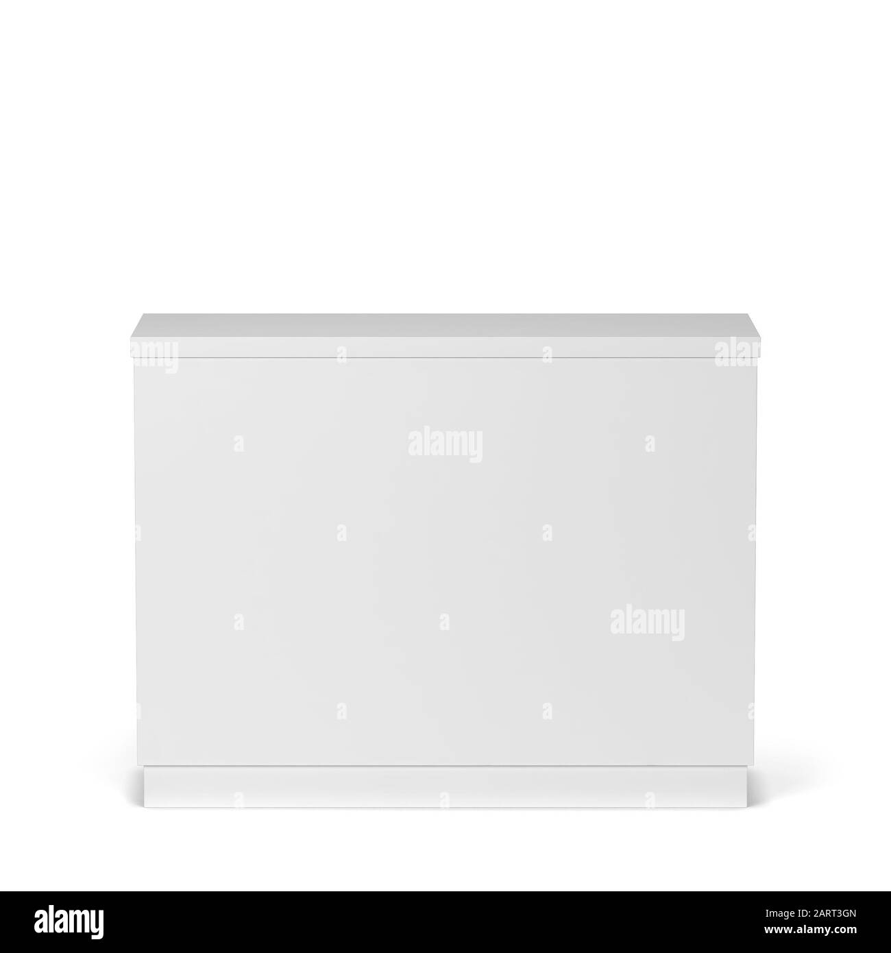 Blank counter stand mockup. 3d illustration isolated on white ...