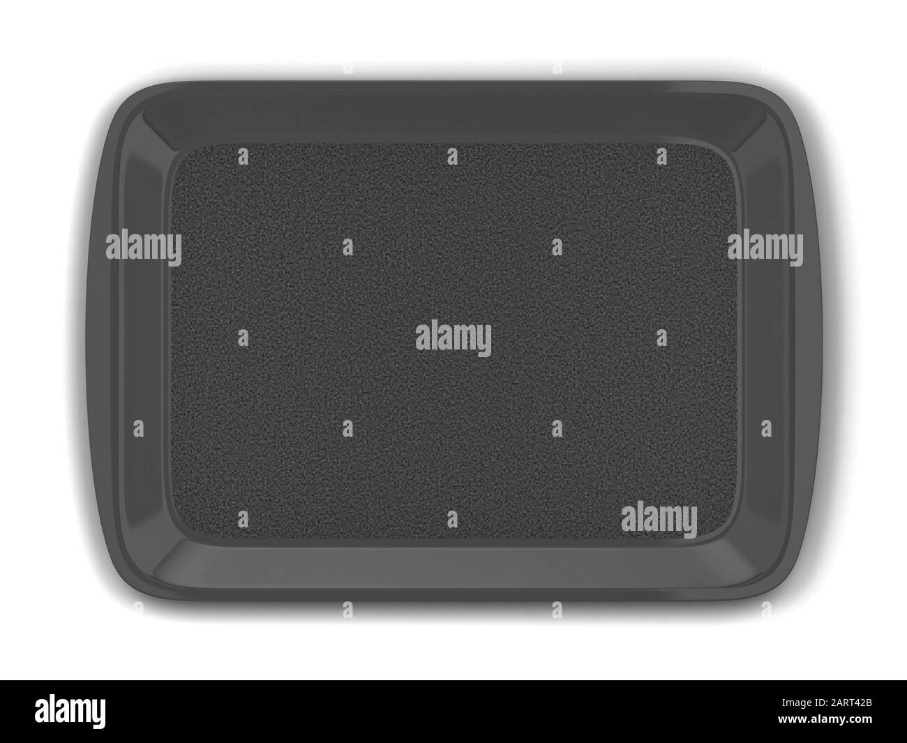 Blank plastic tray for food. 3d illustration isolated on white ...