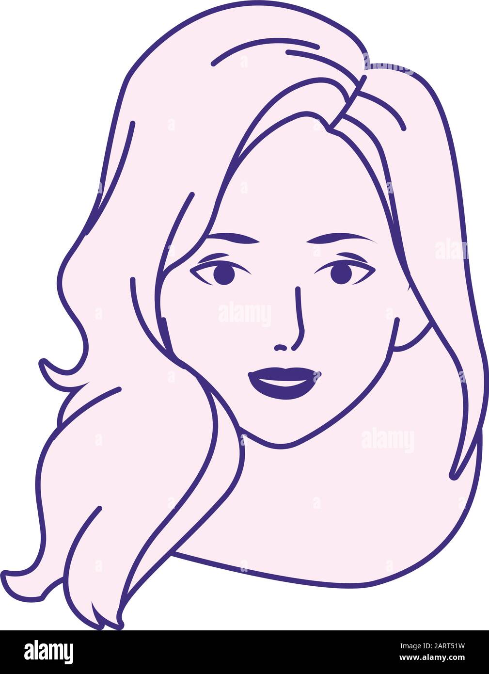 pretty woman face icon, flat design Stock Vector Image & Art - Alamy