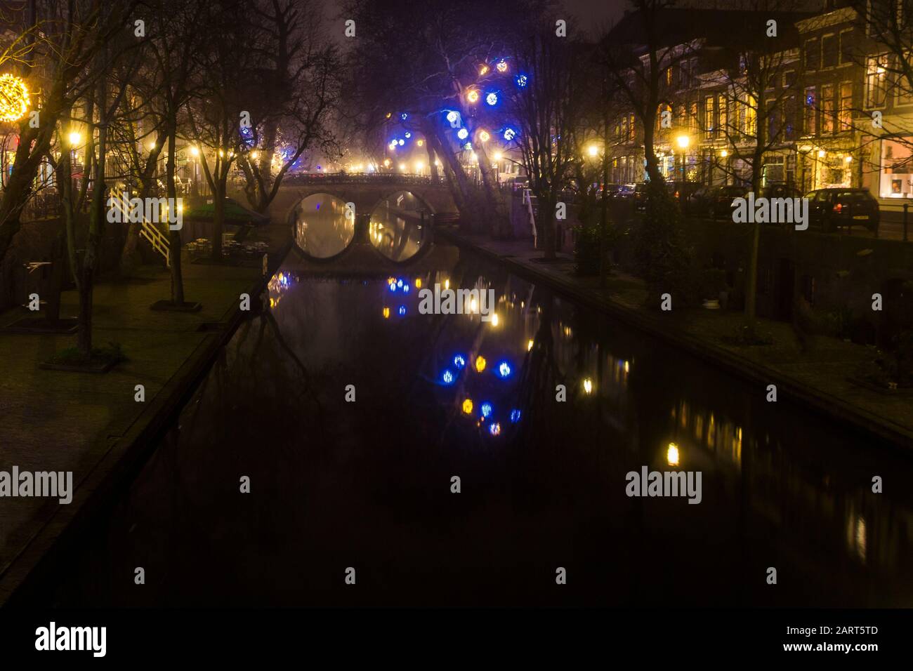 Utrecht, Netherlands, January 21st, 2020. Double arc stone bridge ...