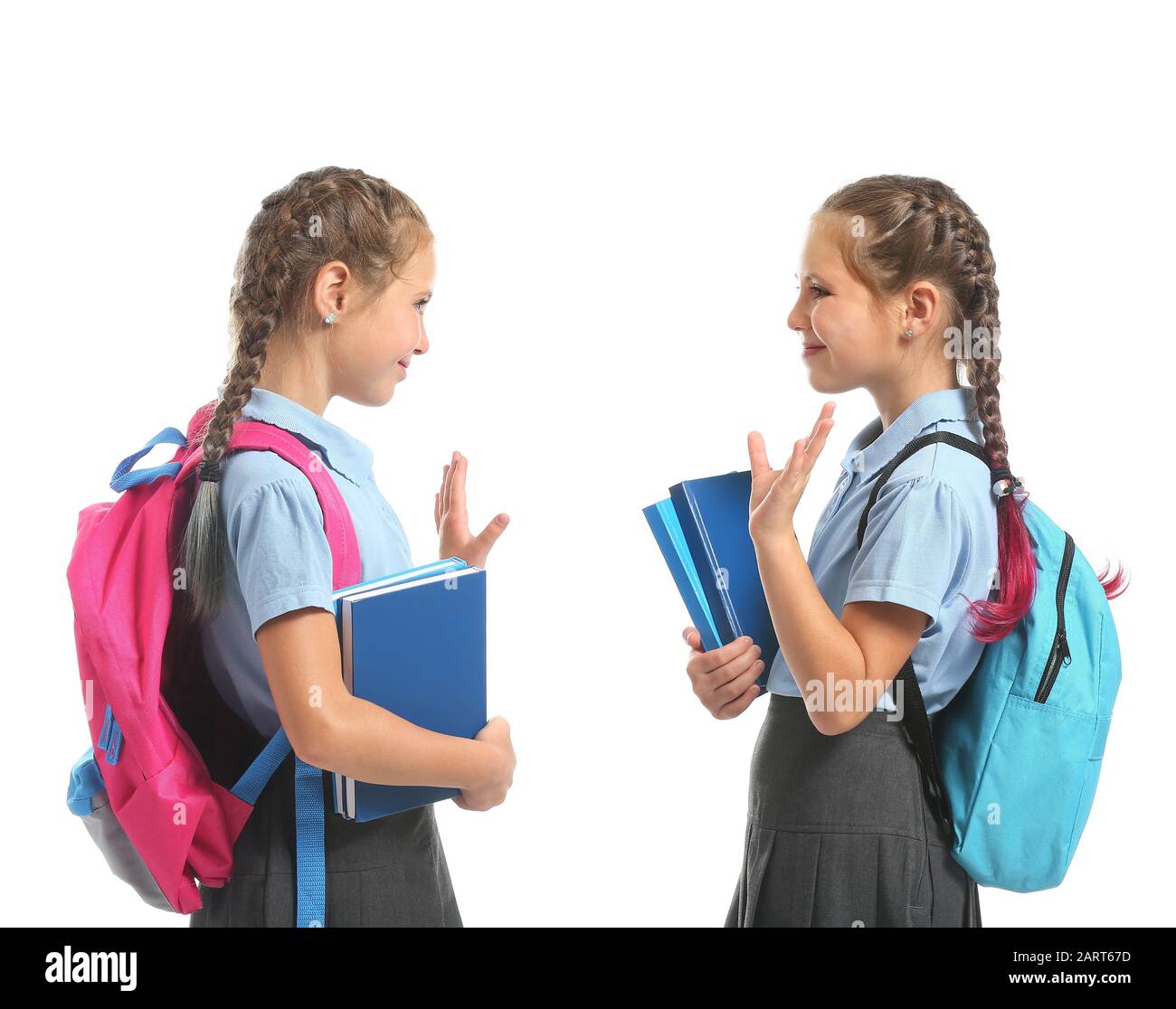 Twin girls school hi-res stock photography and images - Alamy