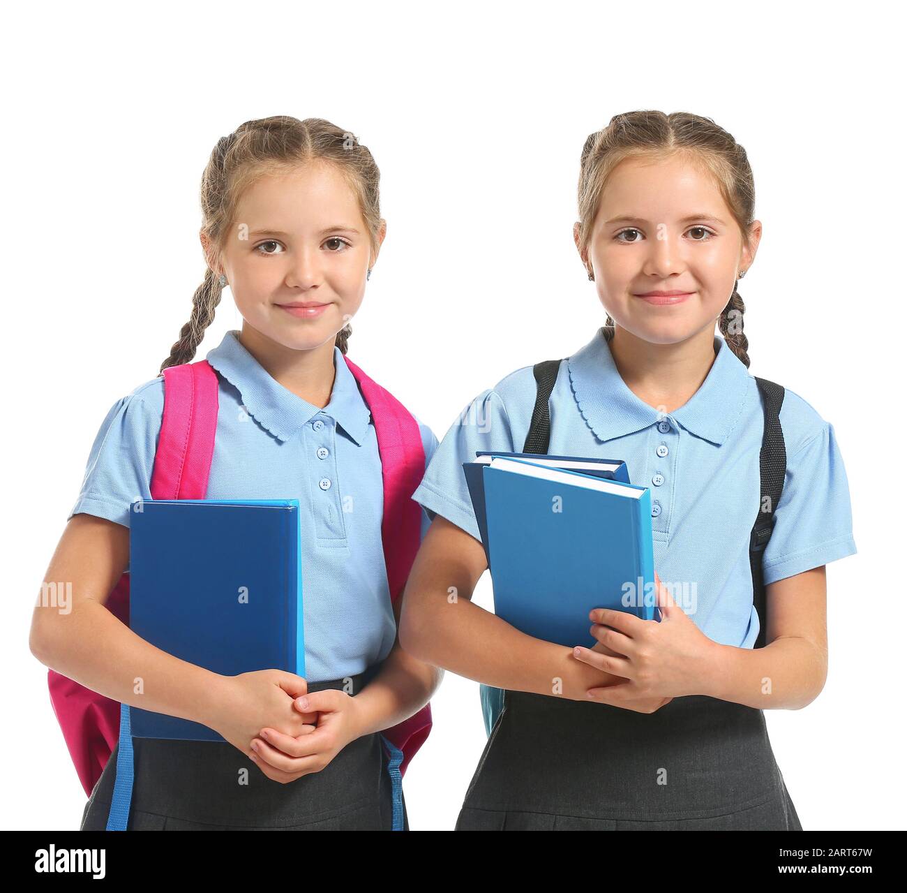 Twin girls school hi-res stock photography and images - Alamy