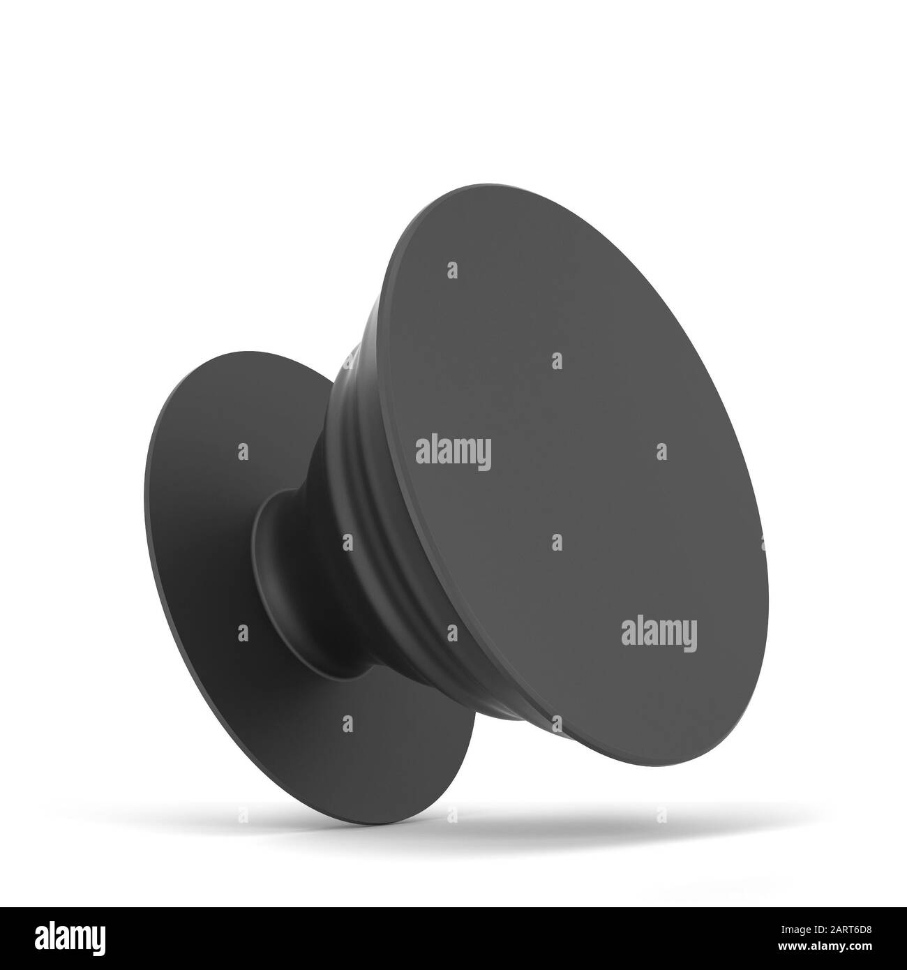 Blank telephone pop socket mockup. 3d illustration isolated on white ...