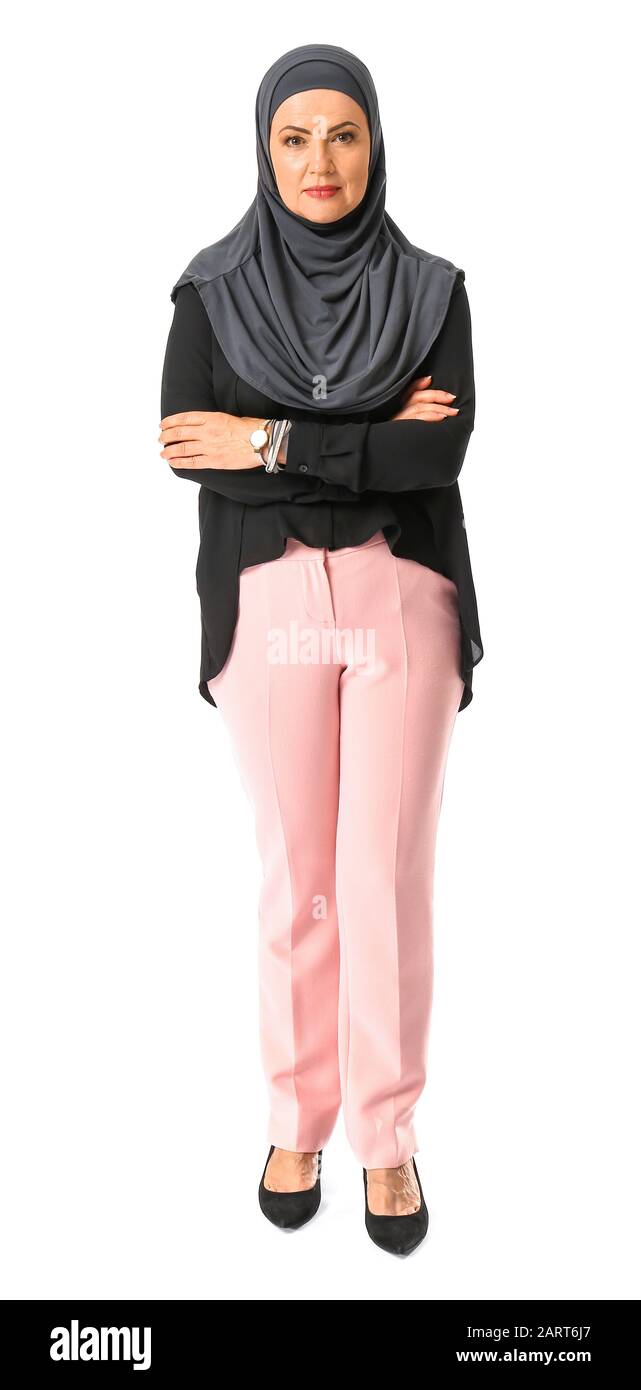 Hijab muslim woman work Cut Out Stock Images & Pictures - Alamy