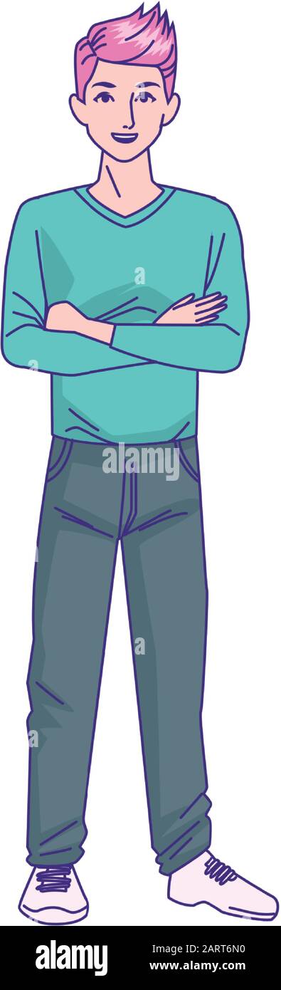 cartoon man wearing casual clothes Stock Vector Image & Art - Alamy