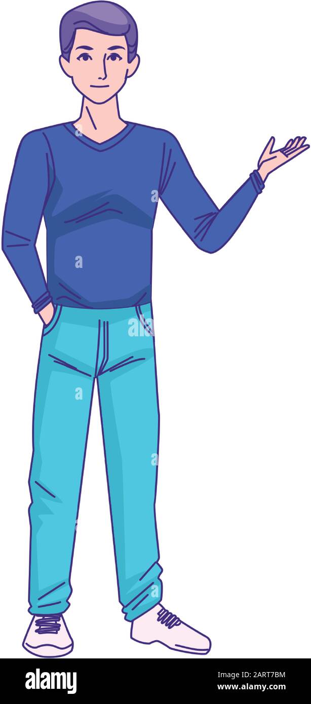 cartoon man standing icon, colorful design Stock Vector Image & Art - Alamy