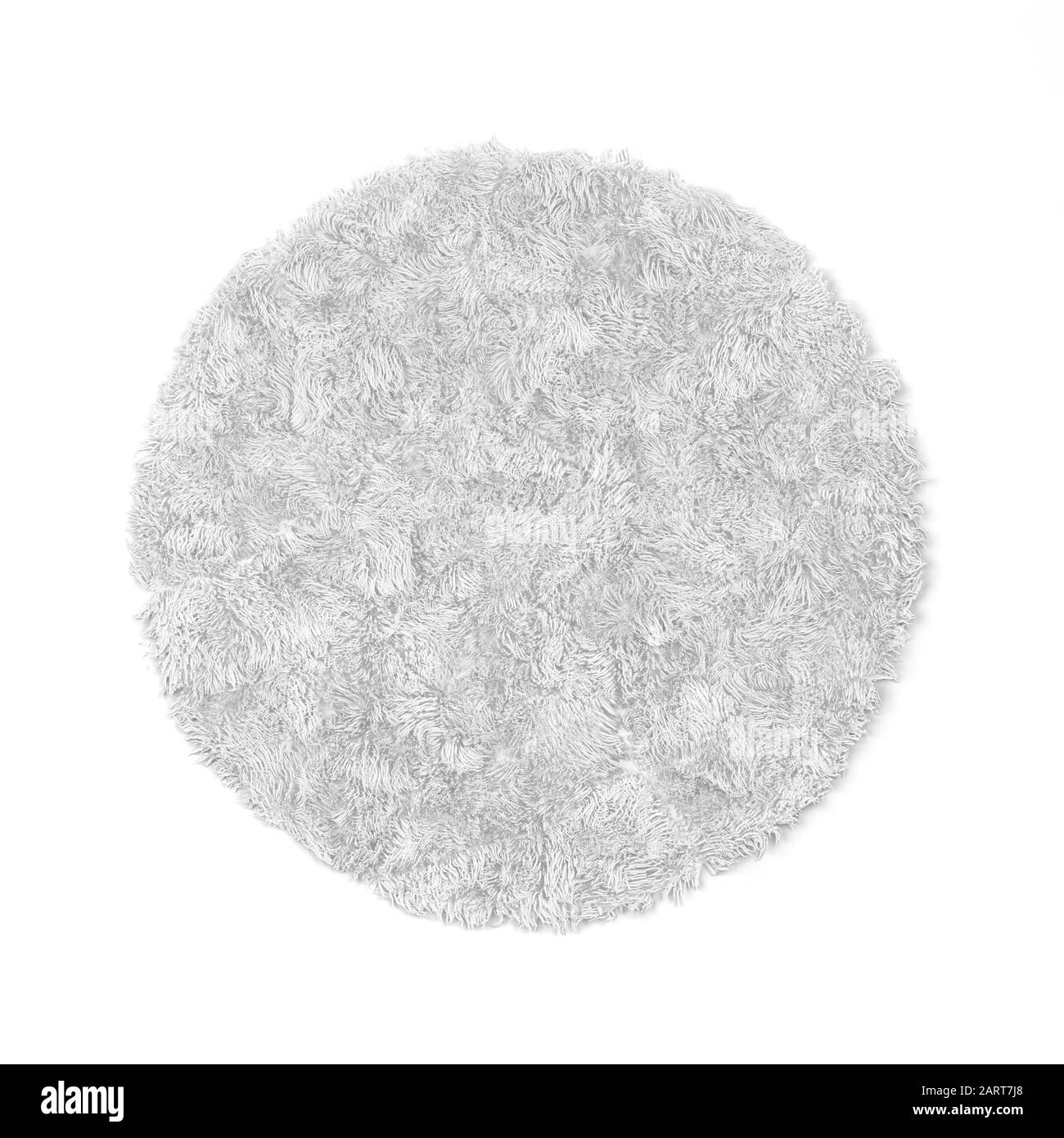 Clean round floor carpet. 3d illustration isolated on white background ...