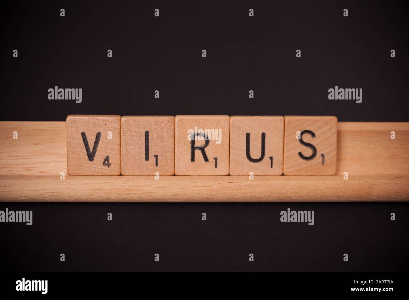 WOODBRIDGE, NEW JERSEY / USA - January 29, 2020: The word Virus is ...
