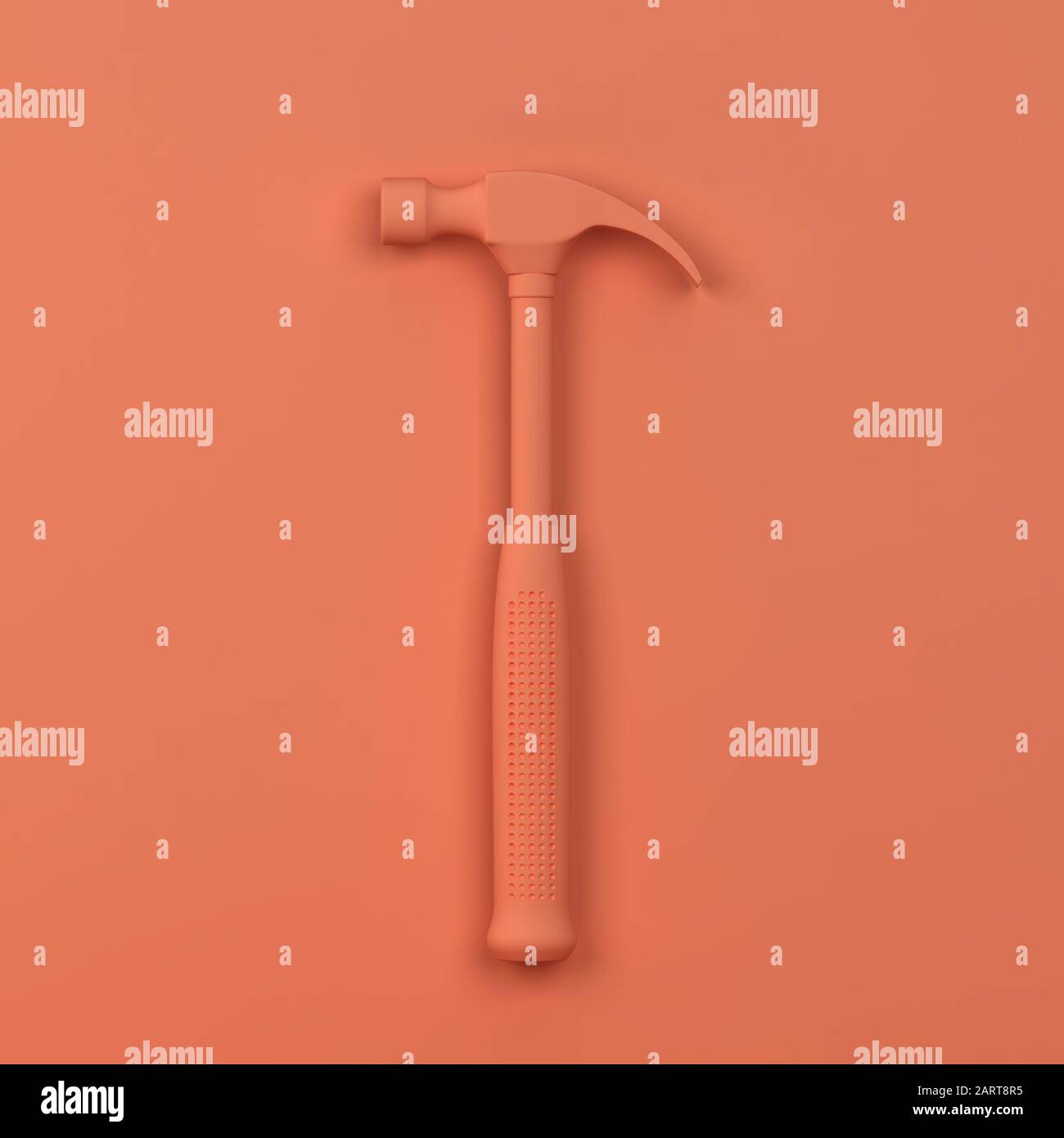 Hammer on a background plane. 3d illustration. Minimal concept Stock ...